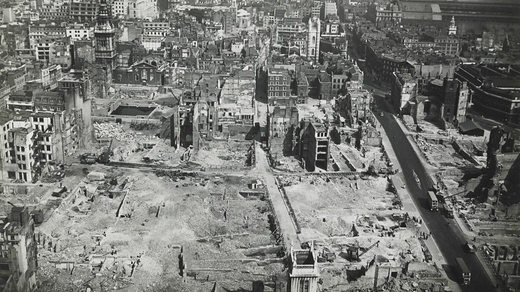 Haunting images of WW2 London's 'archive of destruction' - BBC News