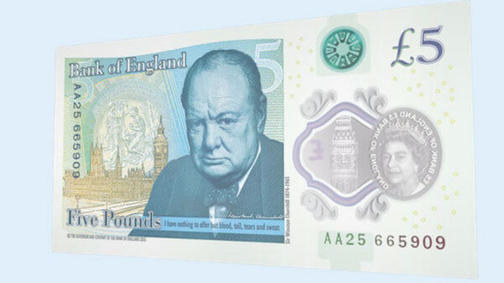 New Sir Winston Churchill £5 note design is unveiled - BBC News