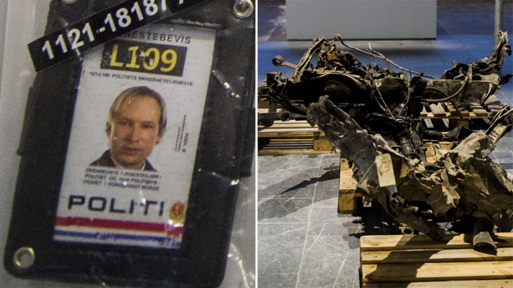Breivik bomb van exhibited on Norway massacre anniversary - BBC News