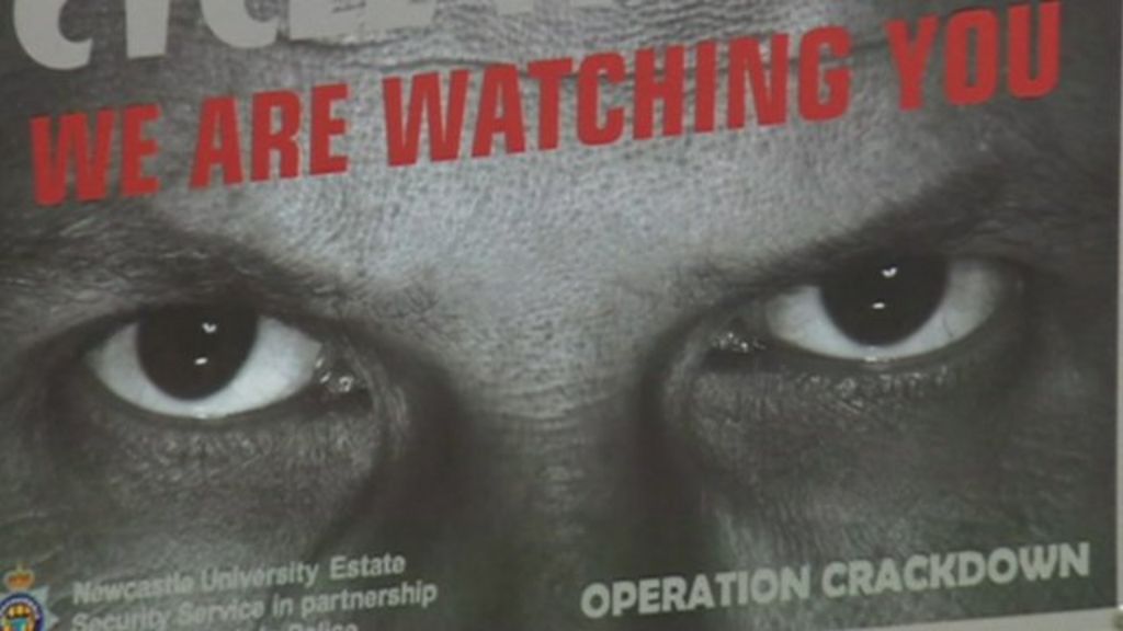 'Watching eyes' poster reduces bicycle thefts - BBC News