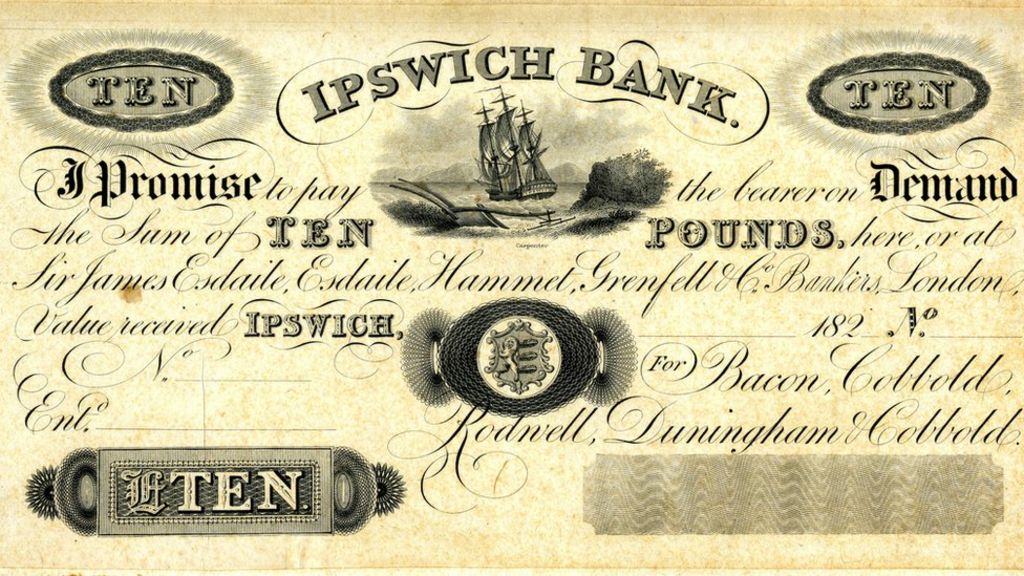 Ipswich 19th Century private bank notes displayed at museum - BBC News