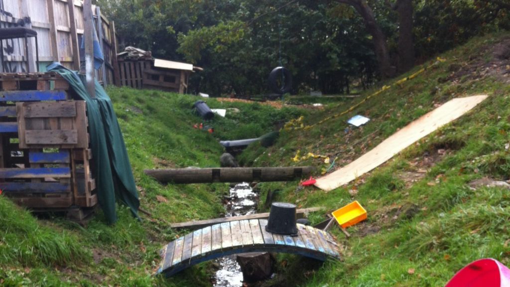 'Junk' playground The Land, Wrexham inspires US guests - BBC News