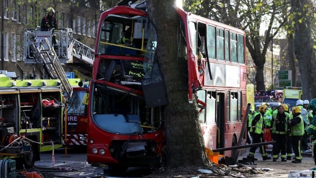 London bus crash: Six people seriously injured - BBC News