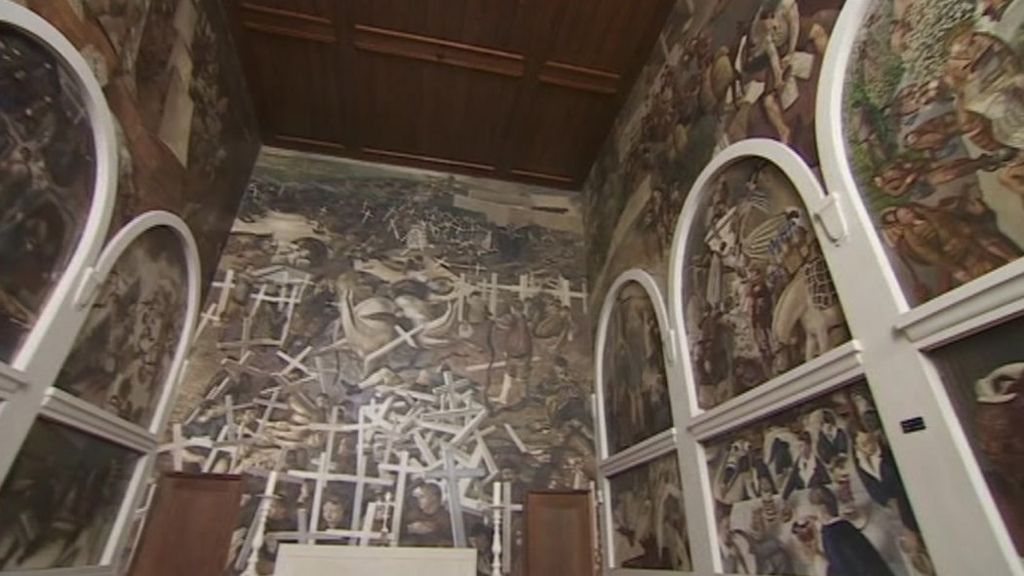 WWI Sandham Memorial Chapel reopens - BBC News