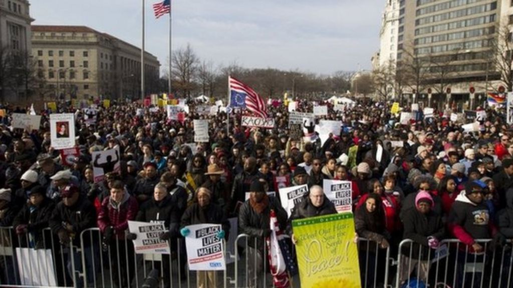 Washington march: Civil rights protest over US police killings - BBC News