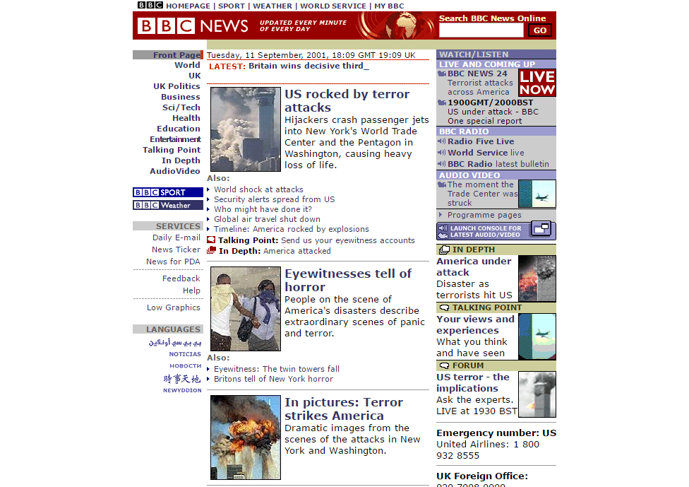 How the BBC News website has changed over the past 20 years - Eloti Designs