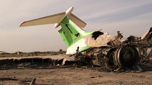Libya: Inside Tripoli's battle-ravaged airport - BBC News